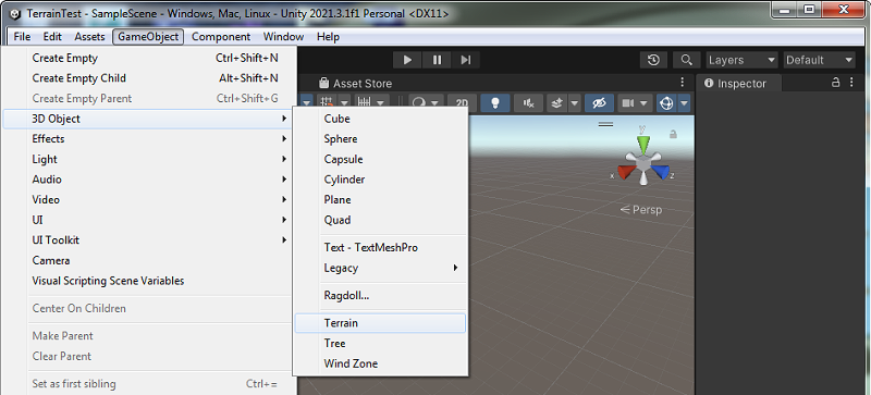 Como criar um novo terreno no Unity.