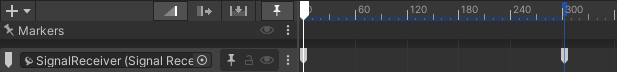 Visualização do sinal da linha do tempo do Unity